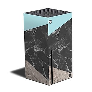 MightySkins Skin Compatible with Xbox Series X - Wood and Marble | Protective, Durable, and Unique Vinyl Decal wrap Cover | Easy to Apply and Change Styles | Made in The USA (MIXBSERX-Wood And Marble)