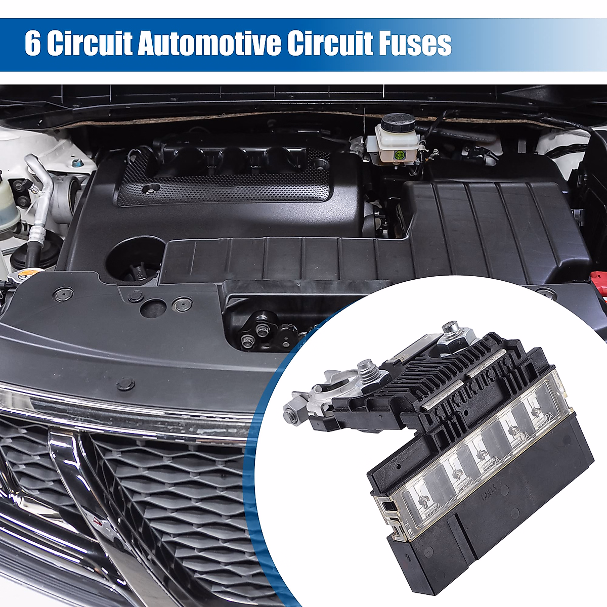 X AUTOHAUX 24380-3JA1A Multi Block Fuse for Nissan Altima Maxima Murano Pathfinder for Infiniti QX60 JX35 6 Circuit Automotive Circuit Fuses 243803JA1A