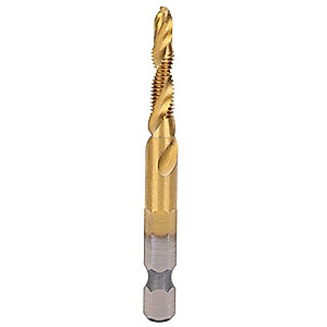 M5 tap, Tap Drill Bits, 4.2 Hex Square Shank High Speed Steel 10Pcs for Drilling Reaming