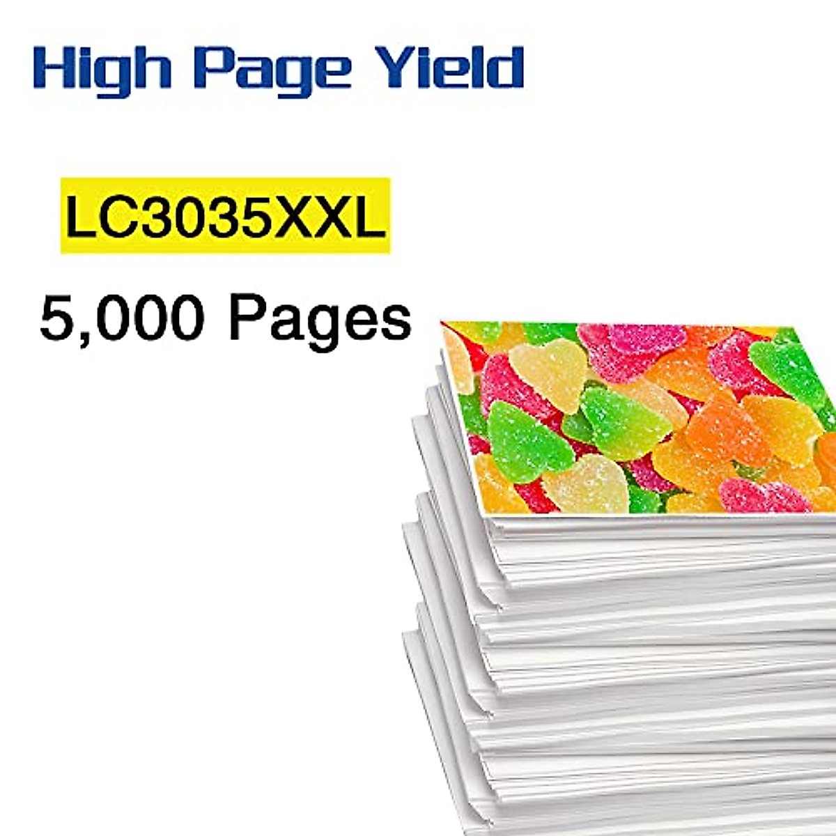 MM MUCH & MORE Compatible Ink Cartridge Replacement for Brother LC3035XXL LC3035 LC3033 LC3033XXL to use with MFC-J815DW MFC-J805DWXL MFC-J995DW MFC-J995DWXL MFC-J805DW Printers (1-Pack, Yellow)