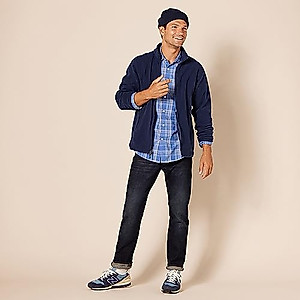 Amazon Essentials Men's Full-Zip Polar Fleece Jacket (Available in Big & Tall), Navy, X-Large
