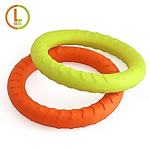 PetSpy Dog Training Ring for Outdoor Fitness Floatable Pulling Toy and Flying Disc Interactive Play Tool for Small Medium Large Dogs