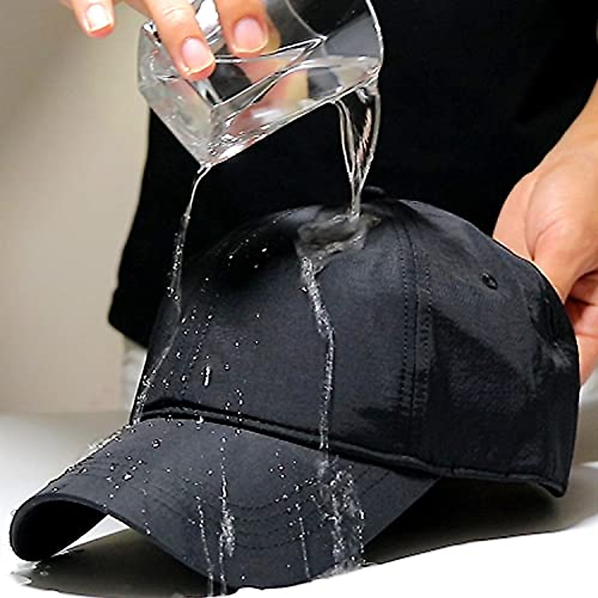 Save Green Life SGL Reflective Baseball Cap Waterproof Hat Brim Low Profile Solid Color Adjustable Blank Ball Men's and Women's Golf Cap (Navy),One Size