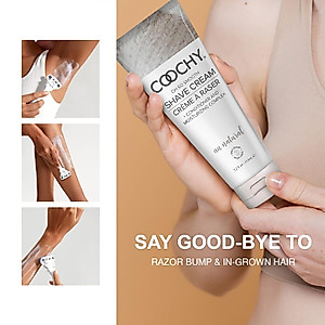 Coochy Intimate Shaving Cream | Shave Conditioner & Moisturizer for Face & Body | Ideal for Sensitive Skin Care, Anti-Bump | Au Natural, 7.2 oz