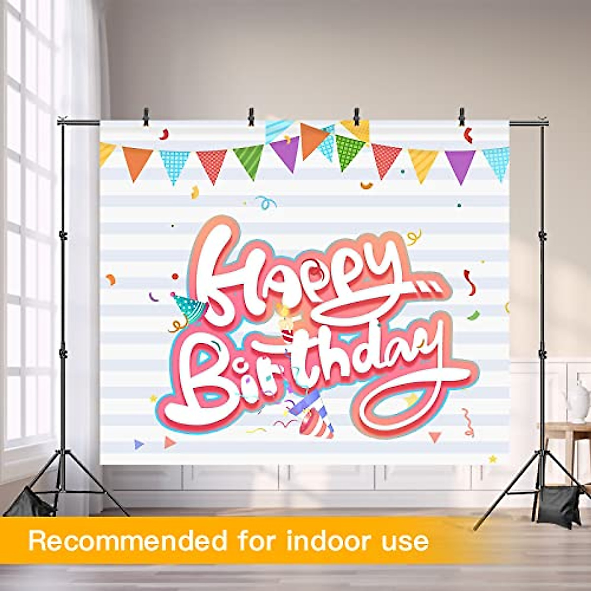 Backdrop Stand for Parties, CPLIRIS 6.5x10ft Adjustable Photo Backdrop Stand Background Support with 4 Spring Clips, 2 Sandbag, 4 Backdrop Holder Clip for Parties, Baby Shower, Birthday