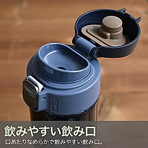 Tiger Thermos Bottle MMJ-A482KJ TIGER Mug Bottle, 16.2 fl oz (480 ml), Sahara One-Touch Lightweight, Black