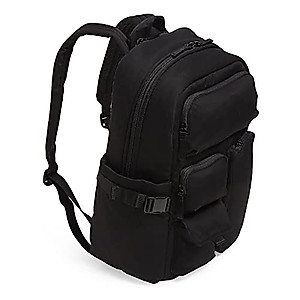 Vera Bradley Women's Cotton Utility Large Backpack, Black, One Size