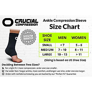 Ankle Brace Compression Sleeve for Men & Women (1 Pair) - Best Ankle Support Foot Braces for Pain Relief, Injury Recovery, Swelling, Sprain, Achilles Tendon Support, Plantar Fasciitis Socks