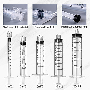Glue Applicator Syringe Blunt Tip Needle and Cap, with Soft Plastic Tube, Suitable for Ink, Epoxy, Woodworking, Craft, Liquid Dispensing