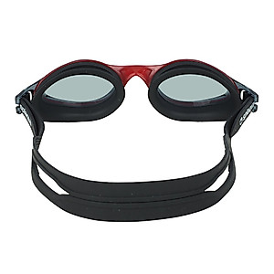 Splaqua Swim Goggles for Men and Women - Adjustable Straps, Silicone Eye Seal, UV Protection and Anti Fog Lenses Swimming Goggle - Red and Black