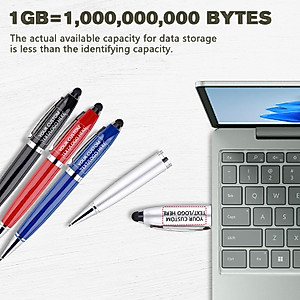 Paintechz Custom Pen USB Flash Drives 500 Pack Bulk, Personalized Logo or Text - as Corporate Gifts and Promotional Giveaways - 2GB