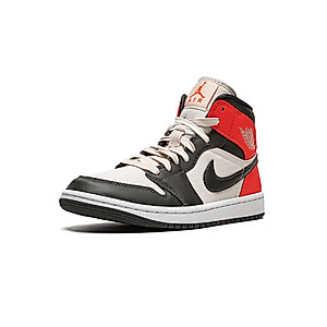 Jordan Womens WMNS Air Jordan 1 Mid SE DQ6078 100 Newsprint - Size 6W