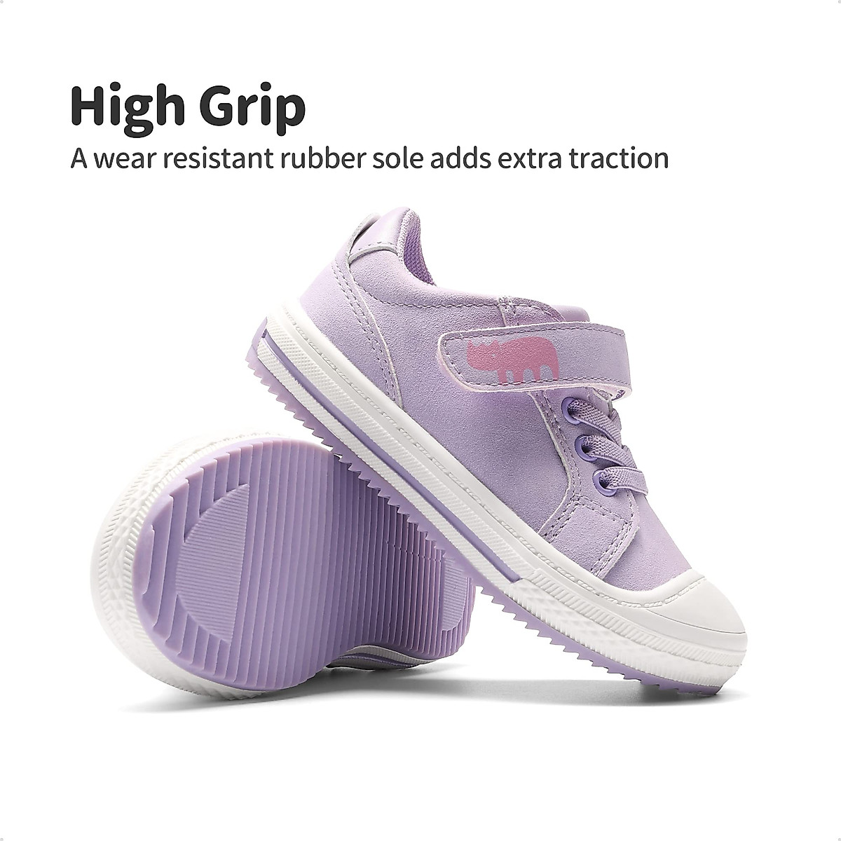 DREAM PAIRS Unisex-Child Casual Lightweight Kids Walking Skate Shoes, Light Purple - 6 Toddler (SDFS222K)