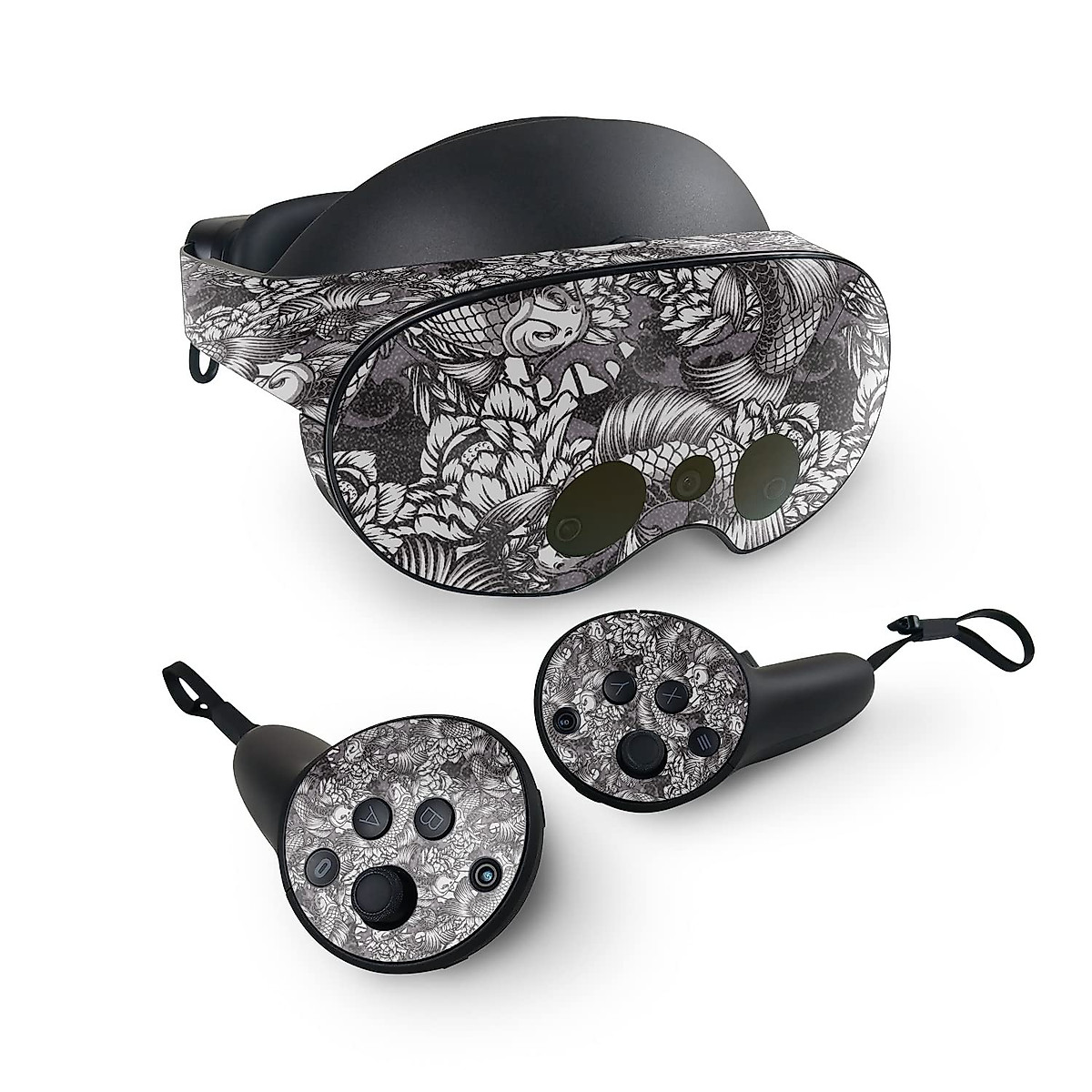 MightySkins Glossy Glitter Skin Compatible with Meta Quest Pro - Angry Koi | Protective, Durable High-Gloss Glitter Finish | Easy to Apply, Remove, and Change Styles | Made in The USA