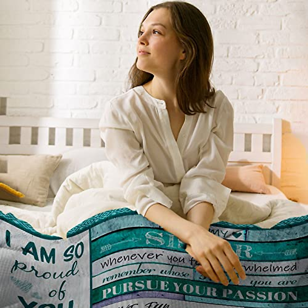 Sisters Gifts from Sister - Sister Mothers Day Birthday Gifts from Sister Brother - Sister Gifts Throw Blanket 60 x 50 inch - Best Birthday Gifts for Sister - Gifts for Sister Who Has Everything