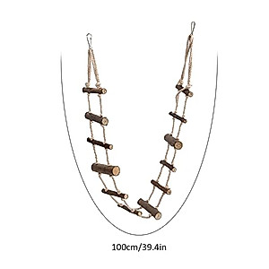 Budgie Toys Rat cage Accessories 18×13×6 pet Hamster Soft Long Climbing Rope Ladder Suspension Bridge for Birds Toy