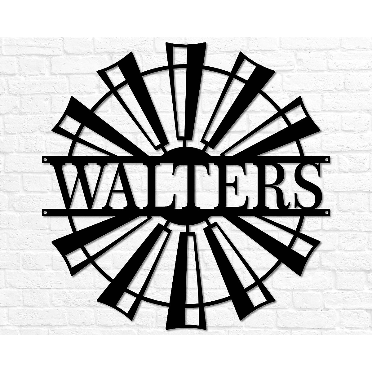 Personalized Windmill Wall Decor Personalized Windmill Sign Custom Windmill Decor Metal Family Name Sign Last Name Farmhouse Decor Farm Sign