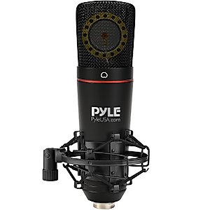 XLR Computer Microphone Kit - Audio Cardioid Condenser Studio Mic w/ 34mm Membrane Capsule, Desktop Stand, Shock Mount, Travel Case, Pop Filter, For Gaming Streaming Recording Podcasting Youtube