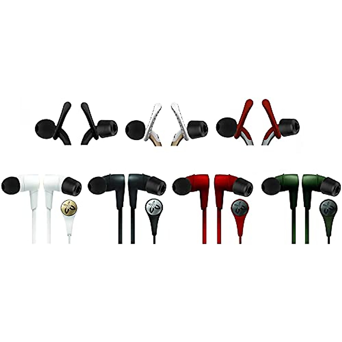 8pcs (BMF-BPH)- Large (L) Premium Memory Foam and Silicone Replacement Earbuds Eartips Compatible with Jaybird X4, X3, Freedom F5 and Jaybird Run in Ear Earphones Headphones