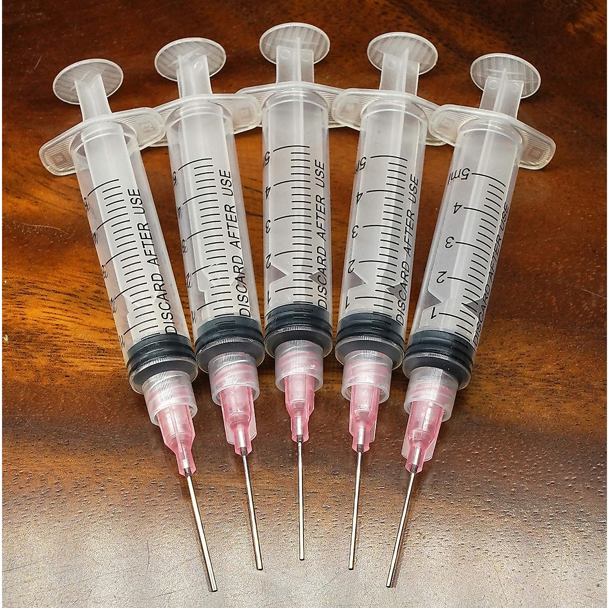 5 Pack 5ML/CC Premium Ink Filling Syringe with Platic Blunt Needle Tip for Fountain Pen