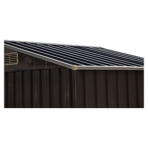 Kinsutie 6' x 4' Outdoor Steel Garden Storage Shed Utility Tool Backyard Lawn Grey with White w/Lockable Doors