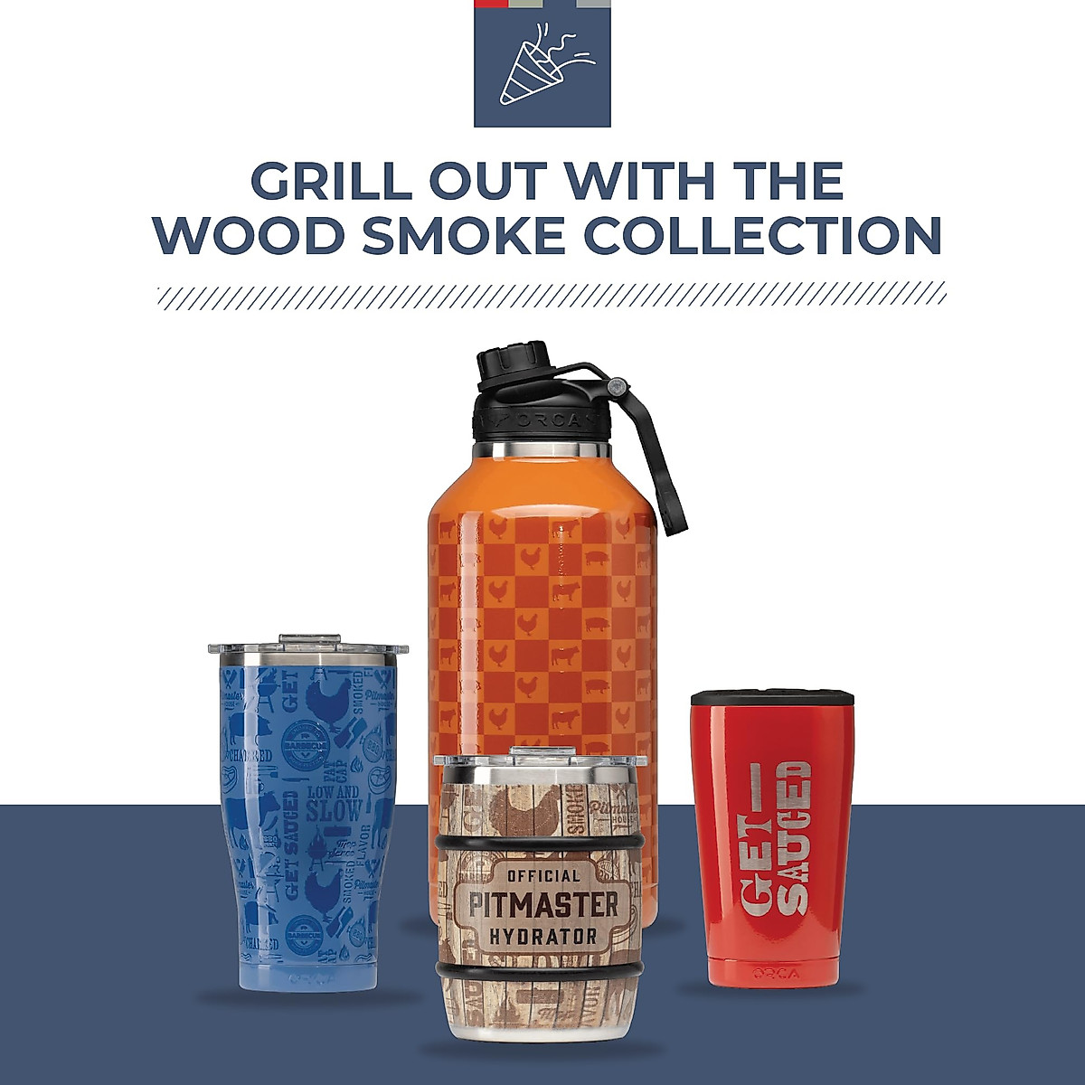 ORCA Double Barrel 24 oz Stainless Steel Insulated Whiskey Barrel Design Cup | Double Walled Vacuum Sealed for Superior Temperature Retention — Official Pitmaster Hydrator Design