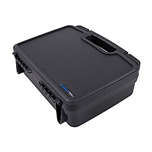 CASEMATIX Portable Hard Travel Case with Diced Foam Compatible with AAXA P7 Pico Projector, Ivation, Brookstone Projectors and Others with Mini Tripod, Charger, and Small Accessories - Case Only