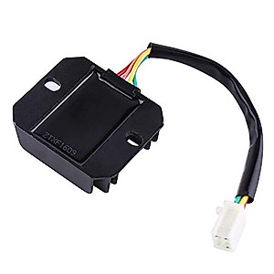 4 Wires 12V 4-pin Voltage Regulator Rectifier for 50cc 70cc 90cc 110cc 125cc ATV Scooters Go Karts Quad 4 Wheelers Moped Dune Buggy Sandrail Roketa Taotao Rectifier(Black)