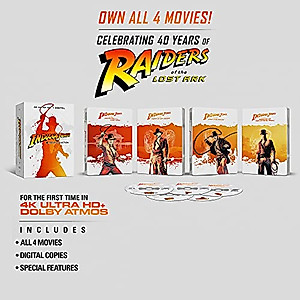 Indiana Jones 4-Movie Collection Limited Edition Steelbook [4K UHD + Digital Copy]