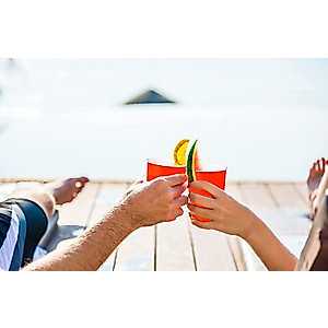 DecorRack Red Plastic Cups, 9 oz Disposable Cups (50 Count)