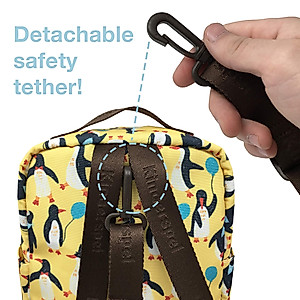 Kinderspel Insulated Lunch Bag for Toddlers, Compact Size Backpack with Chest Harness & Removable Safety Leash, Non-Slip EZ Wear, Water-Resistant, Toddler Travel Bag, Melina Alvin