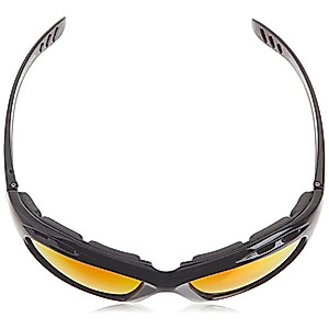 Hobart 770726 Shade 5, Mirrored Lens Safety Glasses, Black