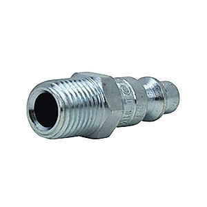 Milton Industrial Air Plug, M-STYLE, 1/4" MNPT, Air Compressor Fitting, Air Hose Quick Connect Fitting, 727 (Pack of 10)