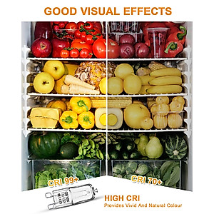 Flaspar G9 50W Halogen Light Bulbs, T4 580LM JCD Type 2800K Warm White, 120V G9 Bi-Pin Base for Reptile Heat Bulb, Under Cabinet Halogen Bulb for Range Hood Lights, Microwave Ovens, Dimmable, 4 Pack