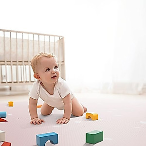 Stylish Baby Play Mat - Soft, Easy to Clean 5.6 x 4 ft. Floor Mat Creates A Safe Play Area for Your Baby Boy or Girl - The Perfect Modern Foam Playmat Fits Nicely with Your Kids Playroom Or Home Decor