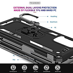 LeYi Oneplus Nord N200 5G Case - Military-Grade with Kickstand, 2-Pack Screen & Camera Protectors, Black