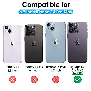Arae Screen Protector for iPhone 14 Pro Max, HD Tempered Glass Anti Scratch Work with Most Case, 6.7 inch, 3 Pack