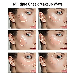 Boobeen Loose Powder Blush Air Cushion Blush, Natural Blusher for Cheeks, Highly Pigmented Blush Makeup Easy to Blend Makeup Blushin, All Day Wear