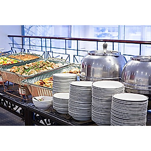 Tiger Chef Chafing Dish Buffet Set Disposable - Full Size Disposable Wire Chafer Stand Kit - 30-Piece Catering Set for Parties Includes Chafer Pans Disposable Serving Utensils
