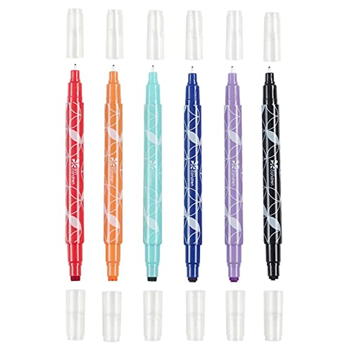 Erin Condren Dual-Tip List Markers - Teacher Organization - 6 Pack - Stamp Important Notes, Highlight Student's Answers and Check Off To-Do Lists! Teaching Essentials