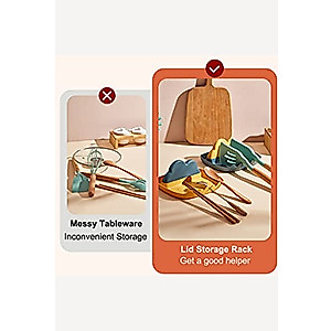Spoon Rest with Pot Lid Holder, kitchen gadget set, used in kitchen neat cutlery-Multi-set (cloud)