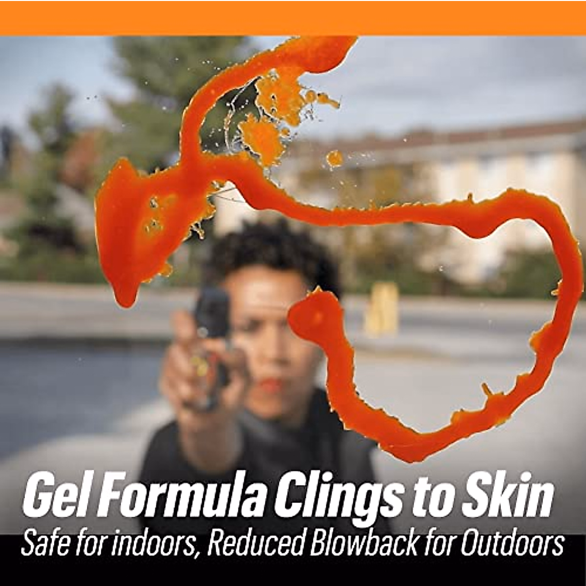 VEXOR Pepper Spray Gel—Police Strength—Flip-Top & Finger Grip—Quick Release Key Ring—20+ Shots—10-12 Ft. Range (2 Pack)