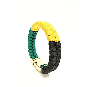 TRU550 Flag of Jamaica Mens & Women Paracord Survival Bracelet Jewelry Jamaican Flag (Size 8.5 inches)