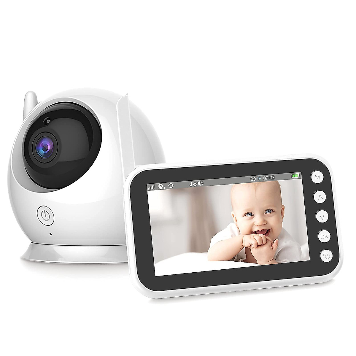 Video Baby Monitor with Camera and Audio & Original Monitor Baby Monitor Mount Shelf Flexible Camera Stand