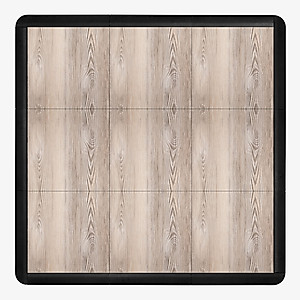 IncStores 3/8" Thick Snap Together Dance Flooring Tiles | 12”x12” Printed Vinyl Dance Floor Tiles for Practice & Performance | Beachwood | 52 Tile Pack