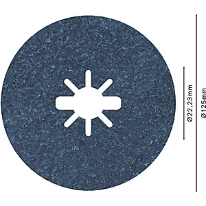 Bosch Professional 2608619163 Fibre Sanding Discs Best for Metal, X-Lock, R574, Diameter 125 mm, Grit 100, Bore Diameter 22.23 mm