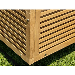 NewAge Products Outdoor Furniture Monterey 3 Piece Chat Set with Coffee Table, Patio Conversation Sets, Aluminum + Teak, Cast Silver, 91210