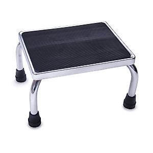 Medline Chrome Foot Stools with Rubber Mat