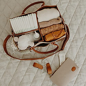 Frankie Lane baby diaper caddy organizer - Car diaper caddy, portable tote nappy bag storage for your nursery, changing table. Essential for newborns Registry must haves shower basket