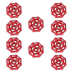 balacoo Outdoor Faucet Knobs Replacement, 10pcs Metal Outside Faucet Handle Round Wheel Handle (66mm